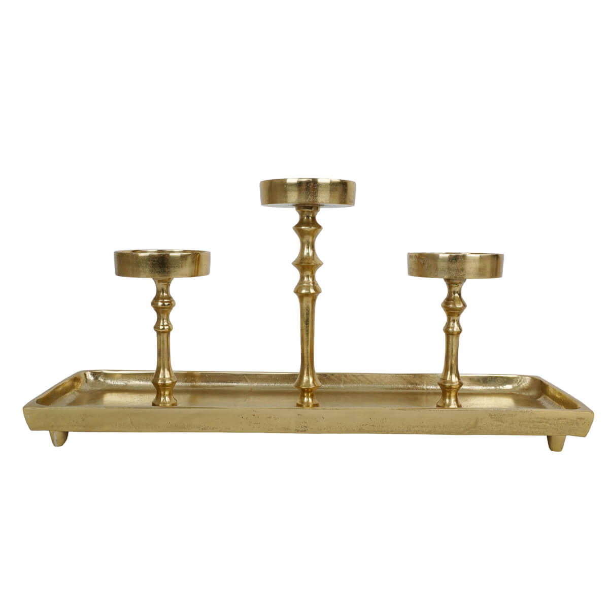 Candelabro Oro in Alluminio a 3 Bracci | Stilé Collection